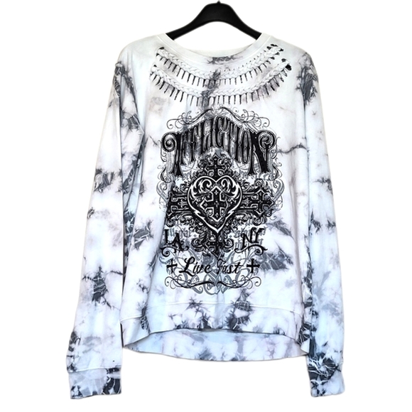 Affliction | Tops | New Affliction Live Fast Tie Dye Womens Jeweled ...